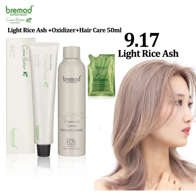 Bremod Premium 9.17 Light Rice Ash Hair Color | Shopee Philippines