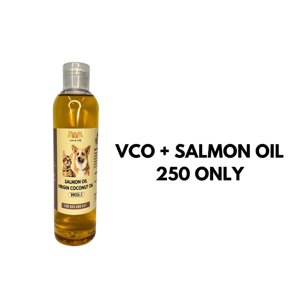VCO organic extra virgin coconut oil for Pets Salmon oil (rich in Omega ...