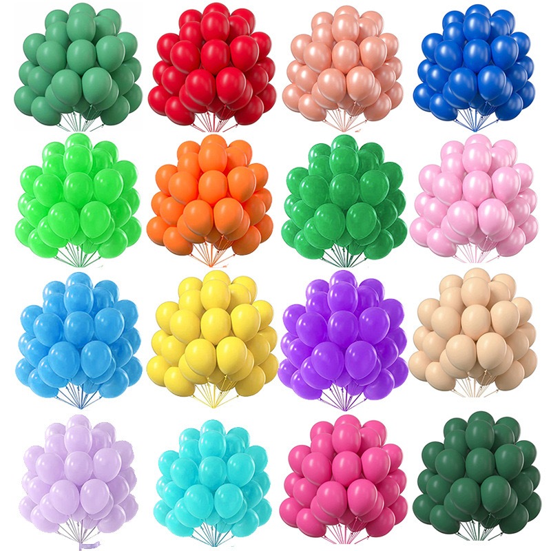 100 Pcs Balloons Party Balloon Decorations Ballon Set For Birthday ...