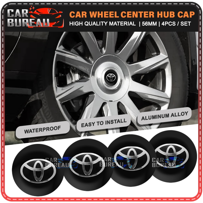 TOYOTA 4pcs 56mm Car Wheel Center Hub Cap Emblem Sticker | WC | Shopee ...