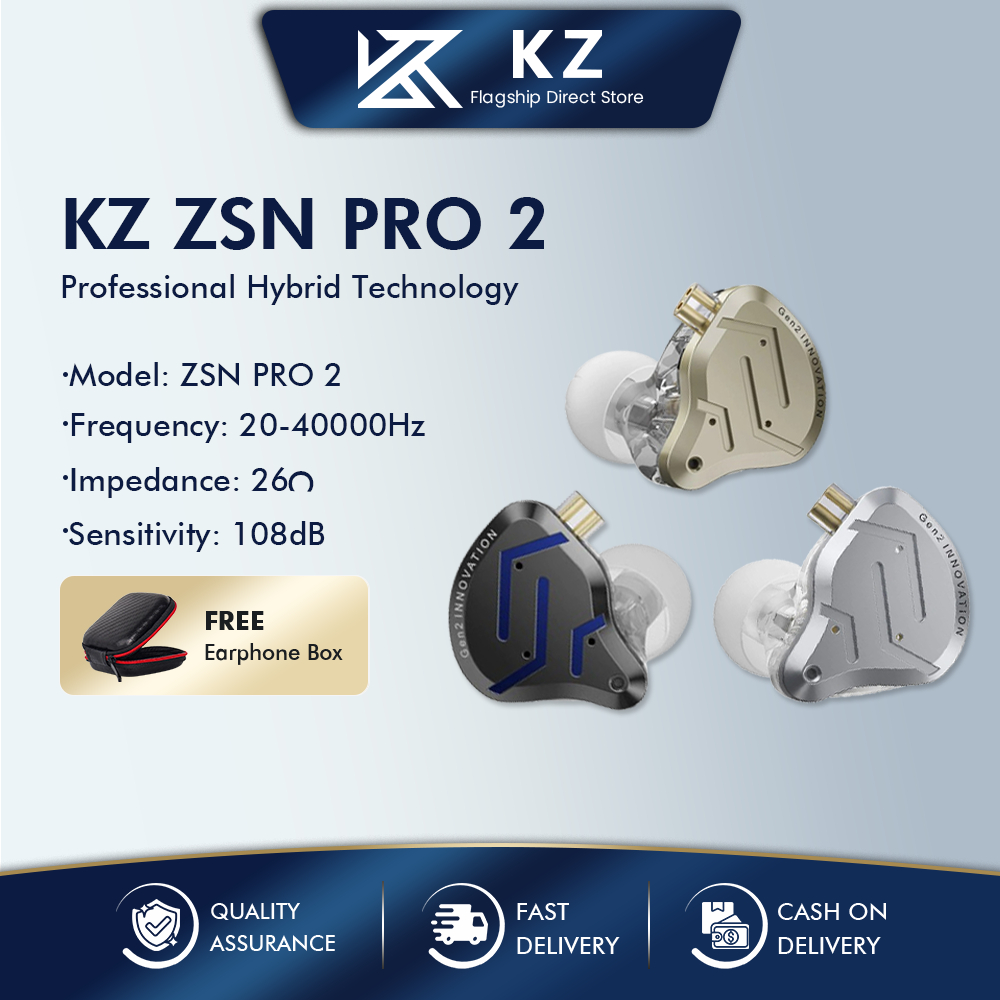 KZ ZSN Pro 2 Hybrid Technology In-Ear Monitor Professional New ...
