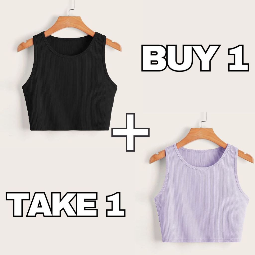 SS B1T1 Zara Racer Back Sando For Women Fashion Knitted Ribbed Croptop ...