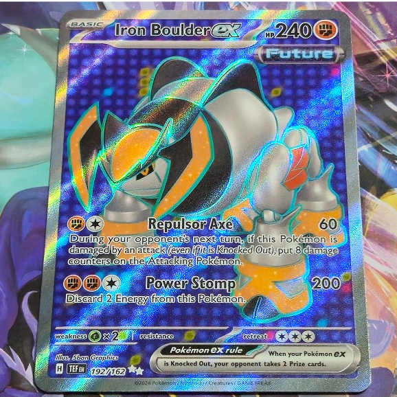 Pokemon TCG Iron Boulder ex Temporal Forces Full Art Secret Rare ...