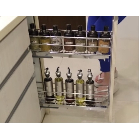 Spice Rack Condiments Rack 2 layer Pull out High quality stainlees ...