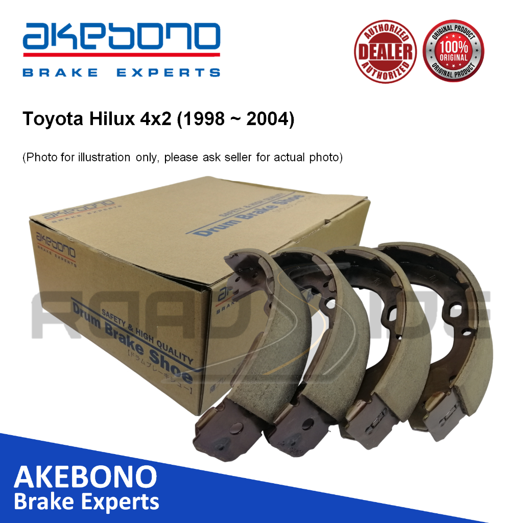 Akebono Rear Brake Shoe for Toyota Hilux 4x2 (1998 - 2004) | Shopee ...