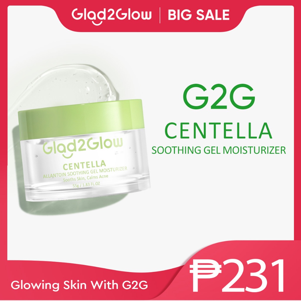 [NEW] Glad2Glow Centella Allantoin Soothing Gel Facial Moisturizer for face Skin Care gel 55g ...