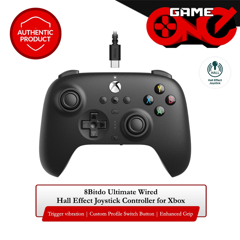 8Bitdo Ultimate Wired Hall Effect Joystick Controller for Xbox - Black ...