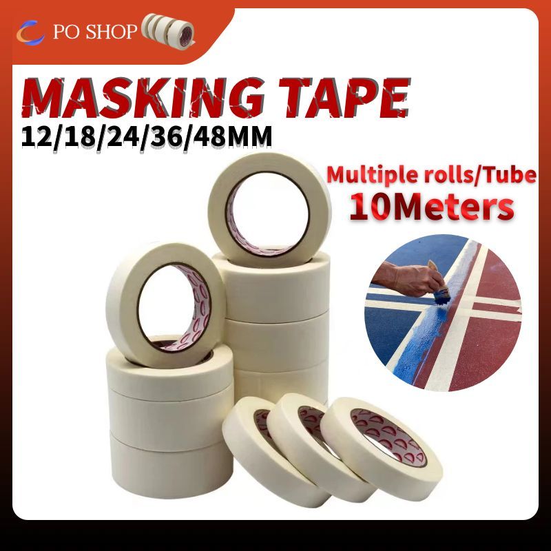 10Meters Masking tape Multiple Rolls/Tube with Wrinkled paper, for ...