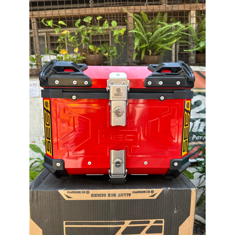 NEW ‼️ 45L-55L ALLOY TOP BOX with backrest & baseplate (COD) | Shopee ...