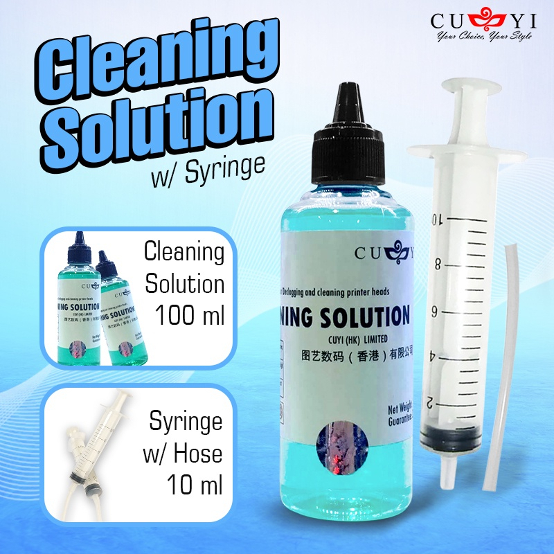 Cleaning Solution For Inkjet Printer & Syringe With Hose Bundle Package ...