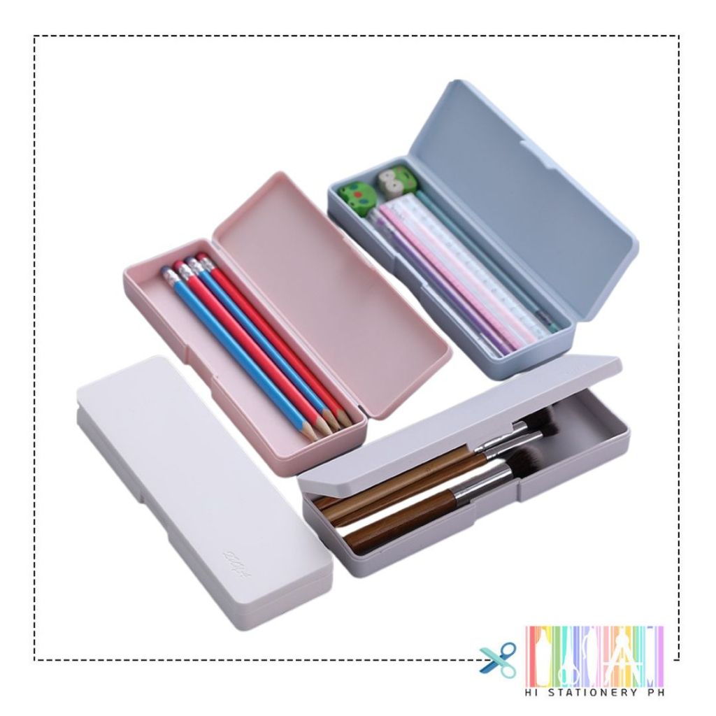 Stationery Plastic Storage Box Pencil Box Snap Tight Lid Storage Box ...