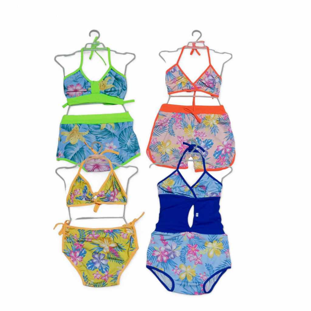 Four Style of Swimwear Attire for Girls ages( 8-10yrs old)random color ...