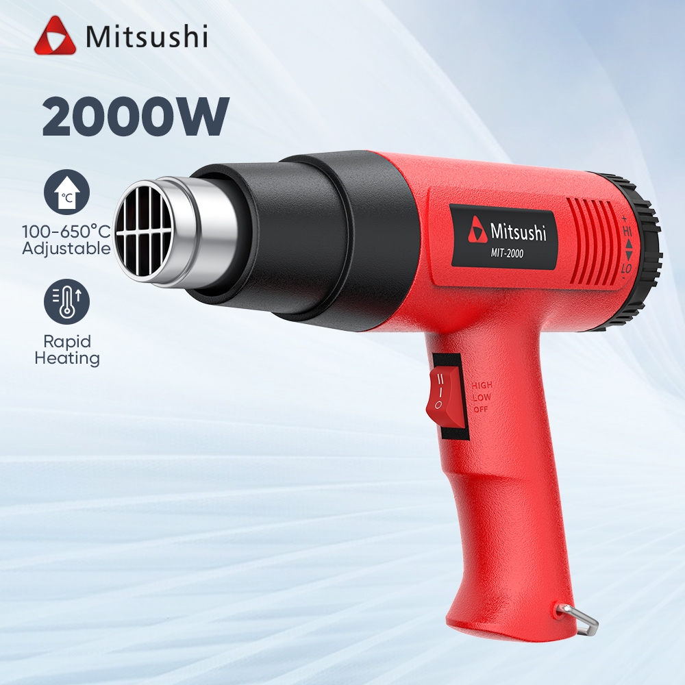 Mitsushi Heat Gun 2000W Adjustable temperature Hot Air Dryer Rapid ...