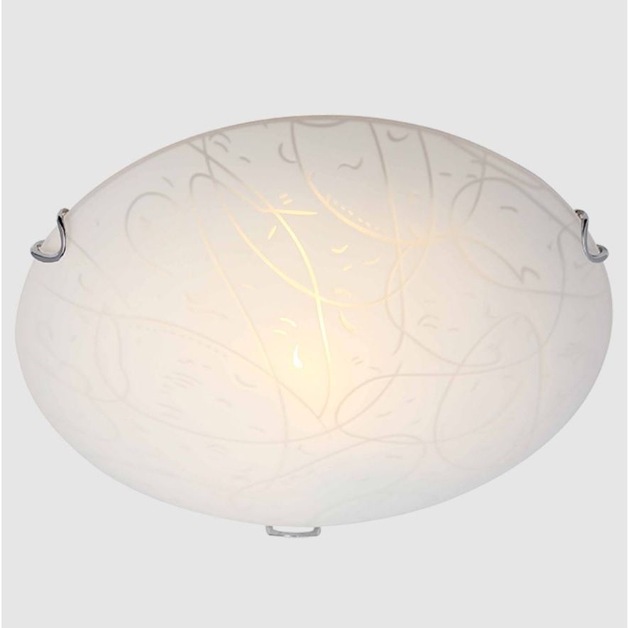 Westinghouse Ceiling Light Fixtures Flush White Glass Brushed Nickel ...