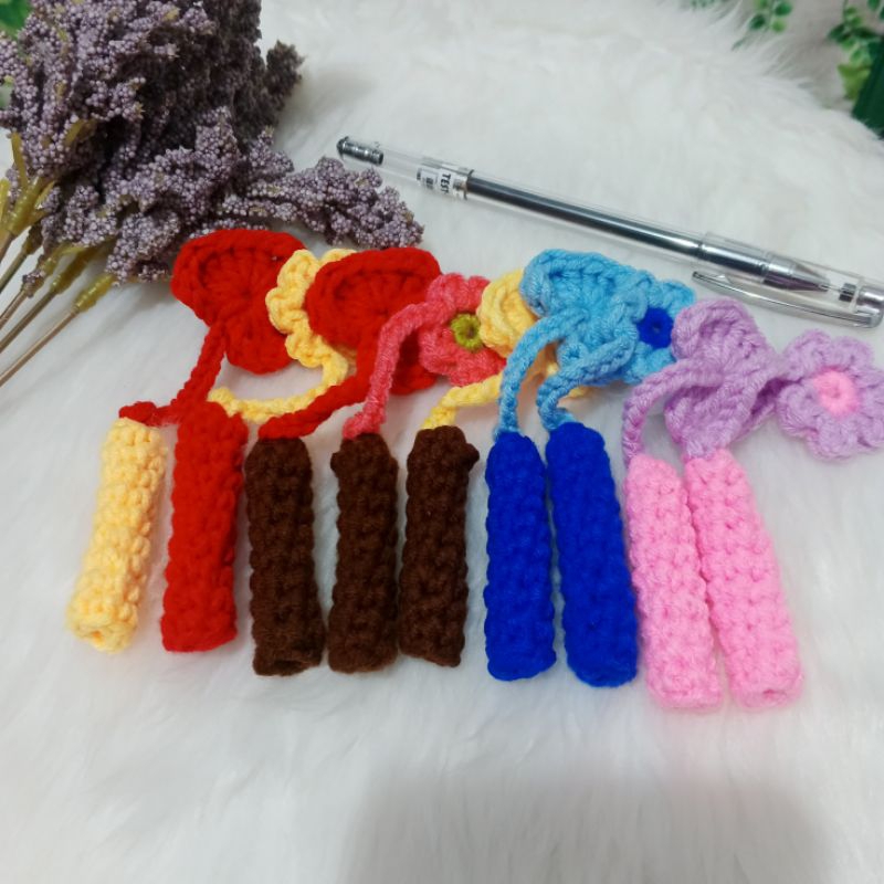 crochet pen toppers(ballpen included) | Shopee Philippines