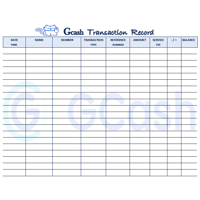 GcashLoadTransaction Record Pad | Shopee Philippines