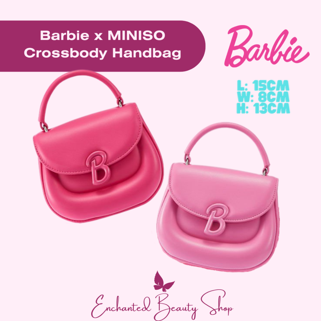 Barbie x MINISO Fancy Crossbody Handbag Light and Dark Pink Bag ...