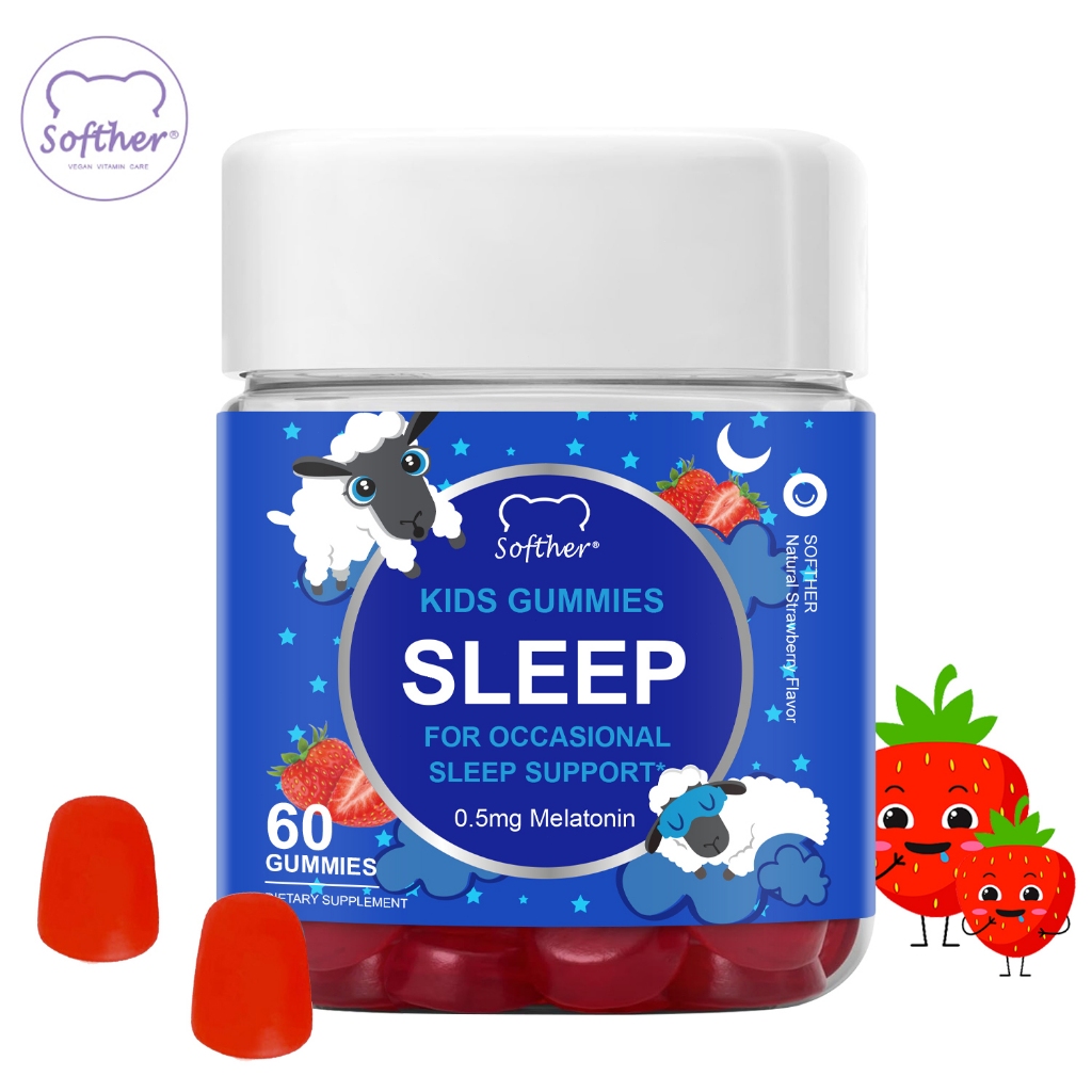 Softher Kids Sleep Gummies For Better and Fast Sleep Melatonin Gummy ...