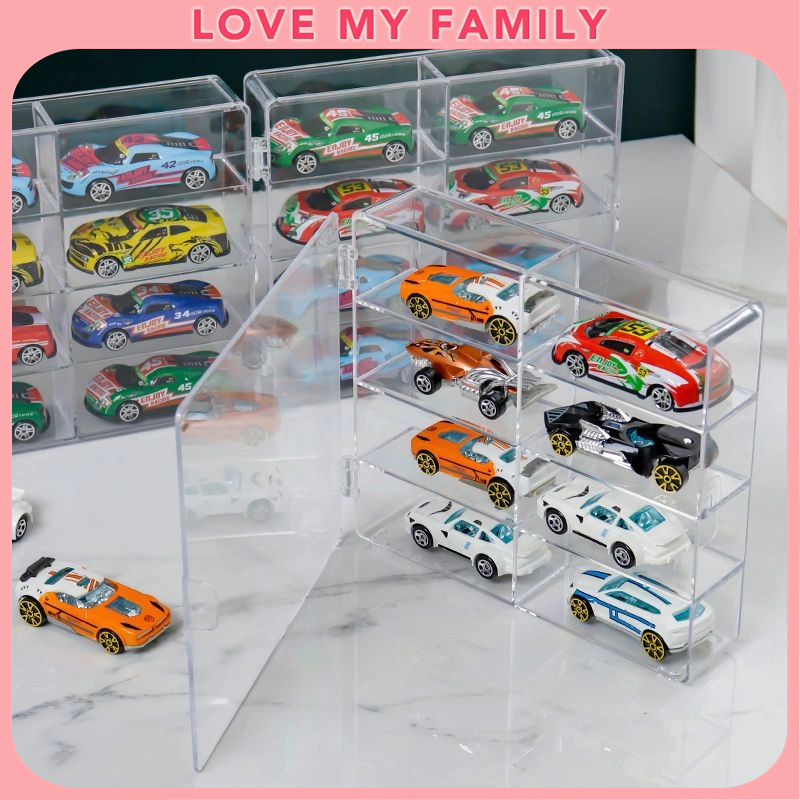 8 Slot Acrylic Display Case Hot Wheels Tomica 1:64 (THICK MATERIAL) 20 ...