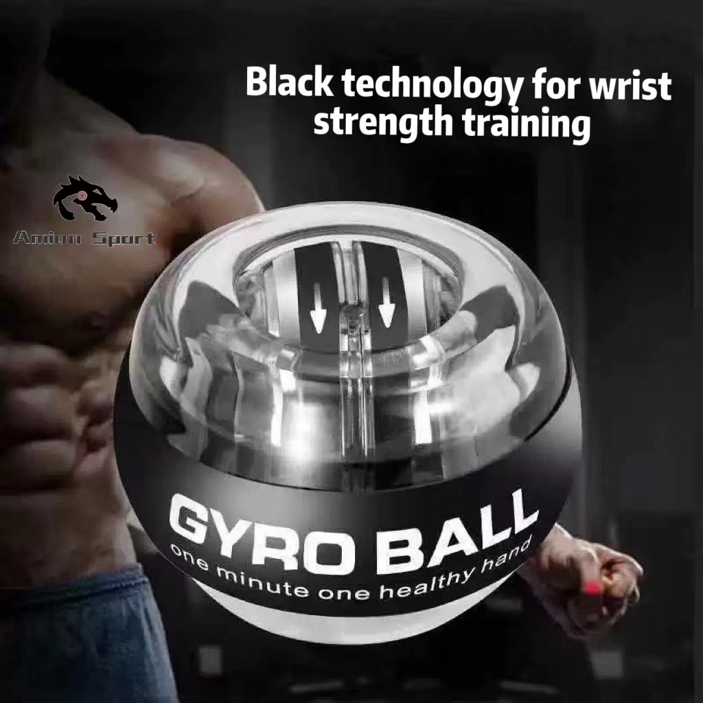 LED Wrist Power Hand Ball Hand Muscle Force Trainer Gyroscope Vibrating ...