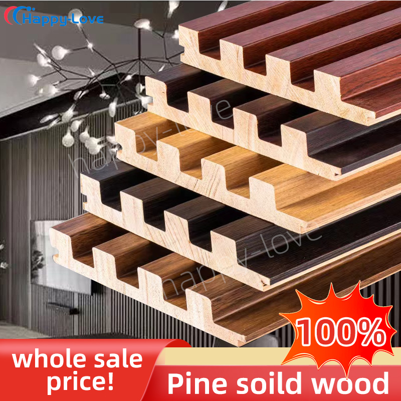 Solid Wood Wallpaper Sticker Waterproof Grille Design Ecological Board ...