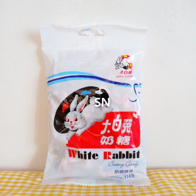 SN WR White Creamy Candy w/Edible Rice Paper White Rabbit (114g ...