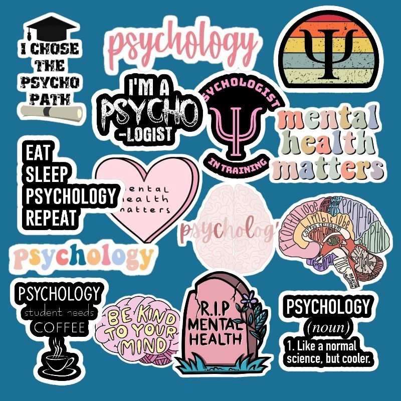 Psych / Psychology Stickers | Vinyl Matte Laminated Waterproof and ...