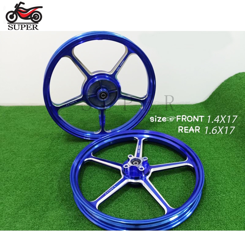 Enkei 505 CNC Mags For Yamaha Sniper135 5S MX135 Y125Z Front and Rear ...