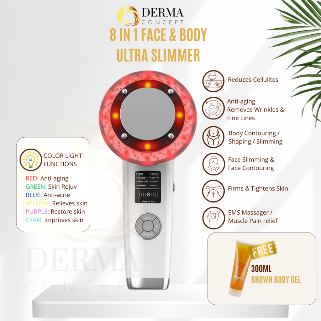 8-in-1 Face and Body Slimmer Fat Burner Cellulite Remover with Firming ...