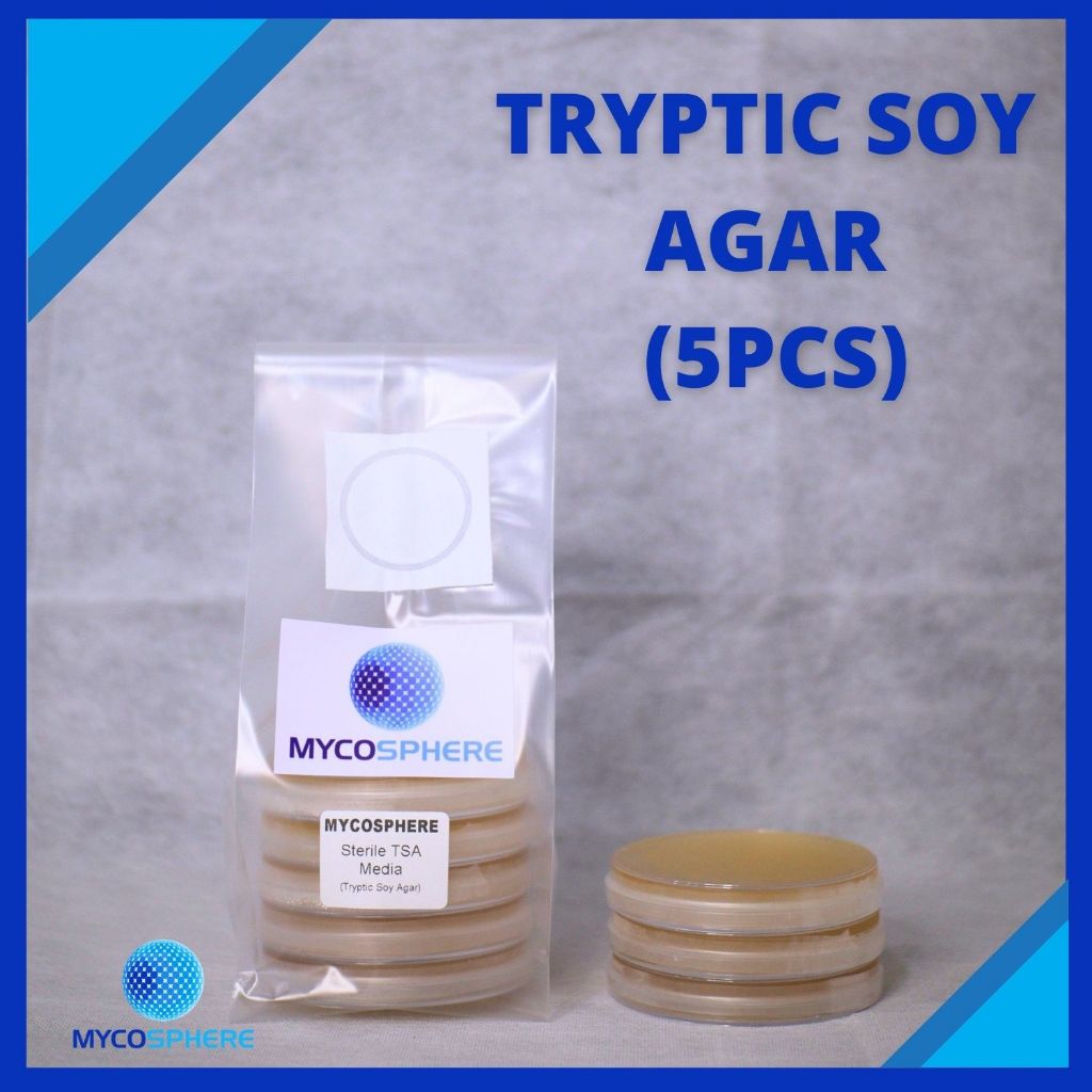 Tryptic Soy Agar Sterile Media Petri Dish - 5pc Standard Tryptic Soy ...