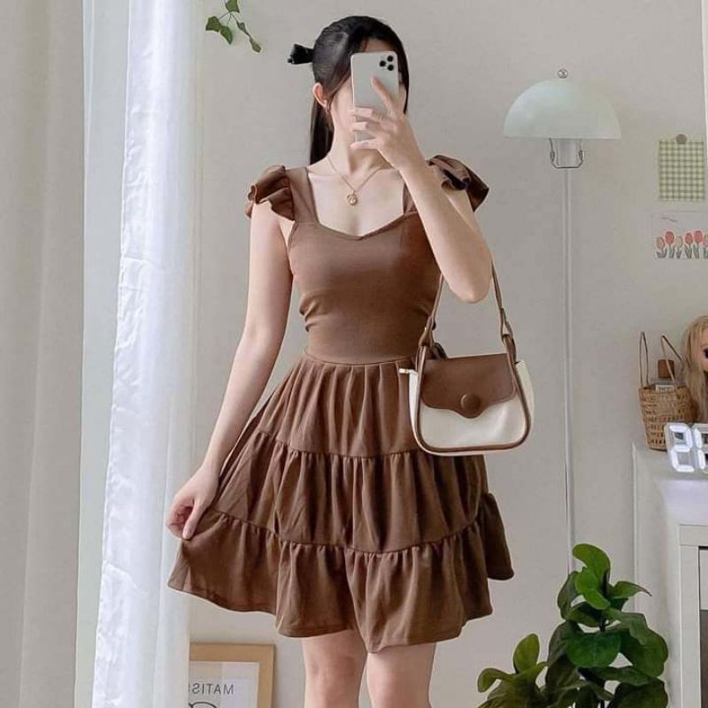 Cassy dress free size fits extra small to semi large | Shopee Philippines