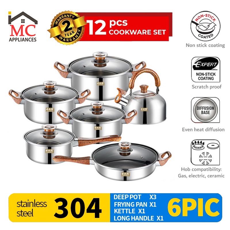 cookware set casserole set kitchenware set induction pan non stick ...