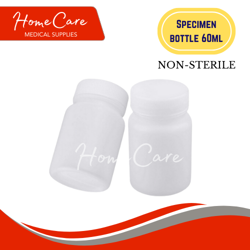 Specimen bottle 60ml (1 piece) | Polyethylene Bottle Non-Sterile 60ml ...