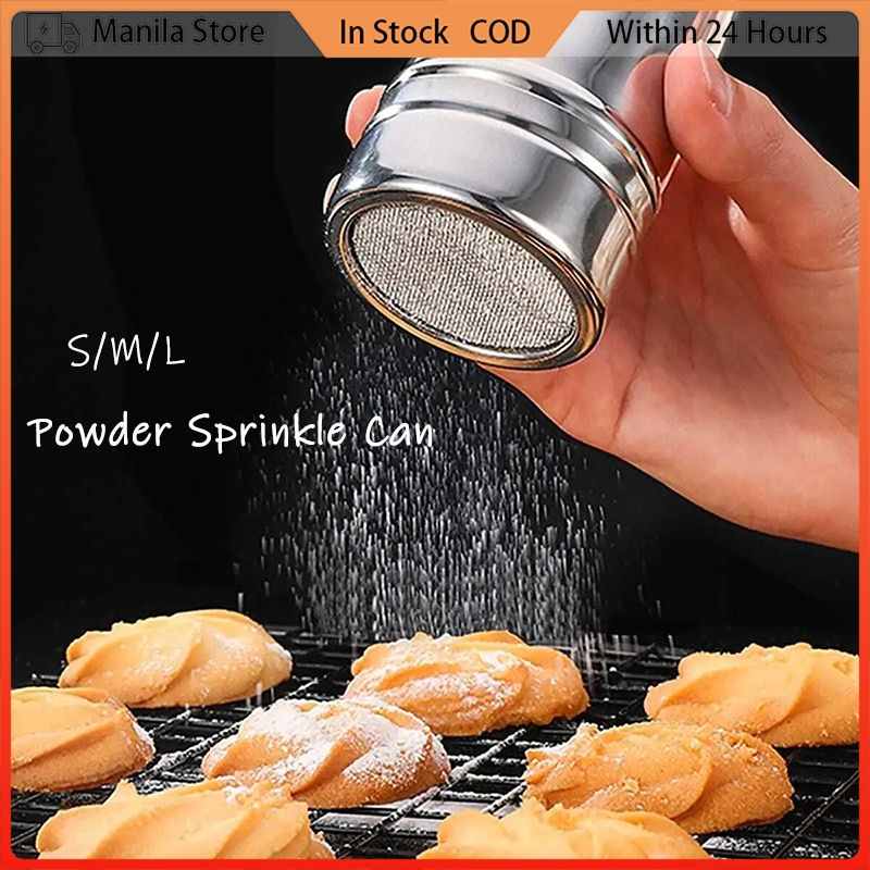 Stainless Steel Powder Sprinkle Can Chocolate Sugar Cocoa Flour Salt ...