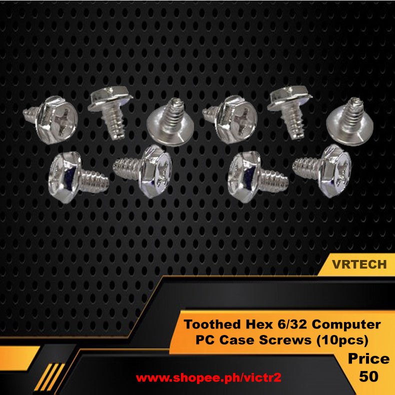 Toothed hex Screws 10pcs for Desktop PC (Silver) | Shopee Philippines