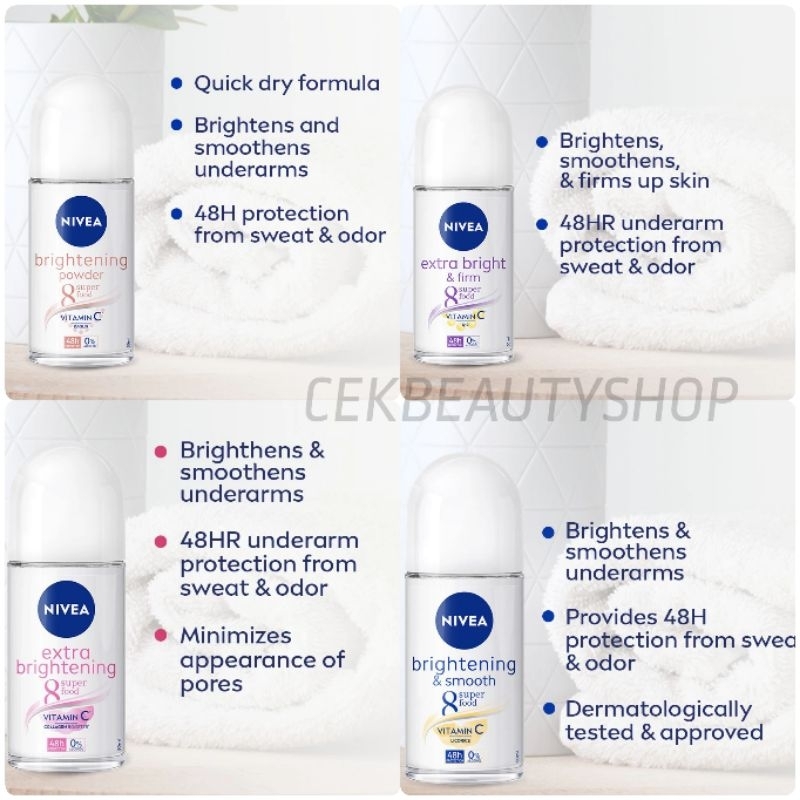 NIVEA BRIGHTENING DEEP SERUM BRIGHT AND FIRM Sakura +VIT C DEODORANT ...