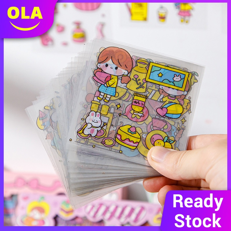 100 Sheets Cute Stickers Waterproof Laptop Scrapbook Stickers Aesthetic ...