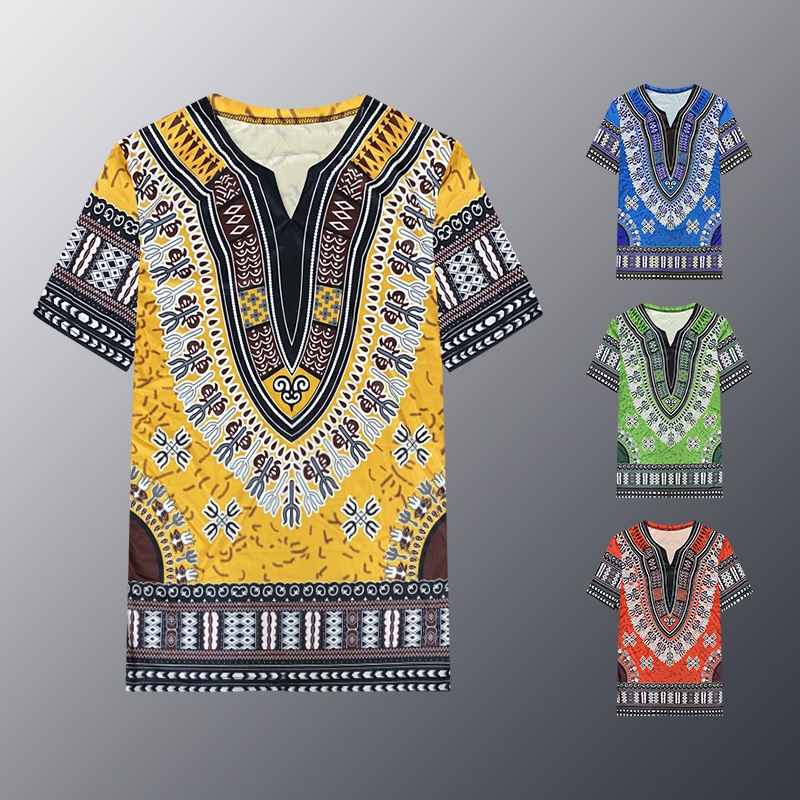 ICM T301 Halumna Black and White Dashiki Shirt (Random Colors) | Shopee ...