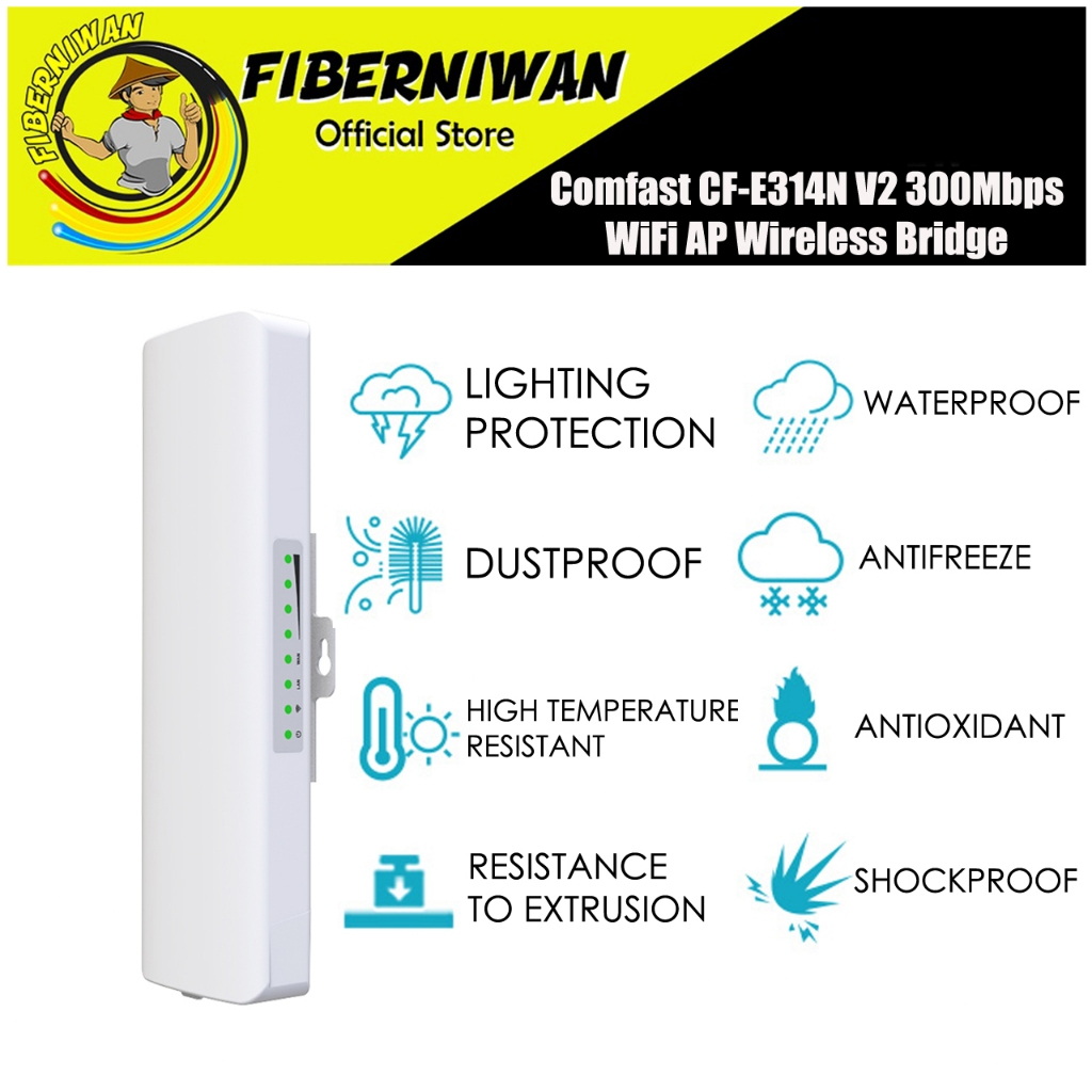 Comfast CF-E314N V2 10km Long Range Bridge 2.4GHz Outdoor CPE Bridge ...