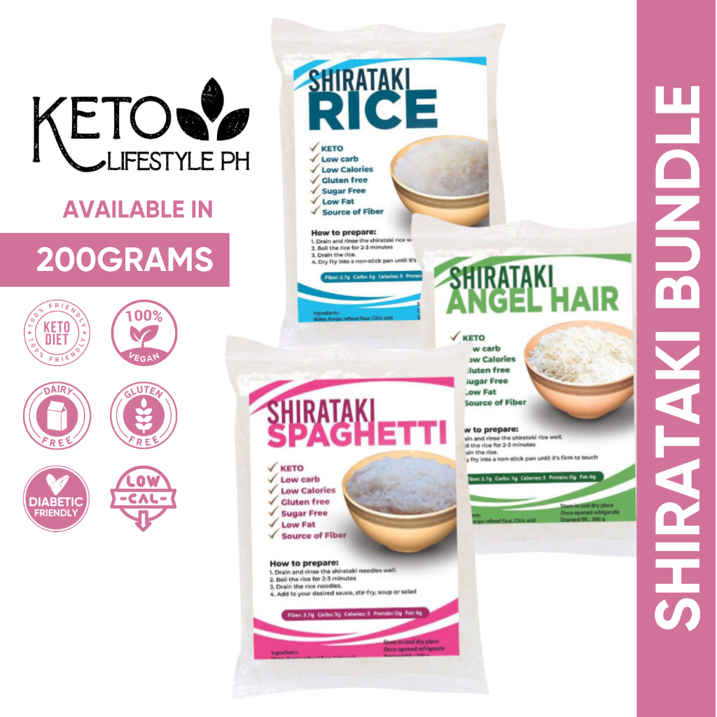 Shirataki Rice and Noodles 3packs (PROMO BUNDLE) | Shopee Philippines