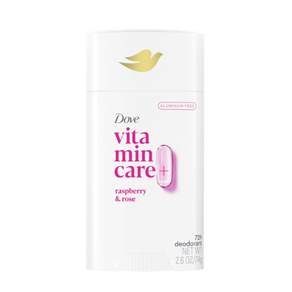 Dove VitaminCare+ Aluminum Free Deodorant Raspberry & Rose, Vitamin ...