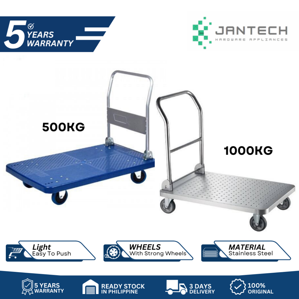 Trolley Portable 500KG Hand Truck Foldable Iron Small Trolley High ...