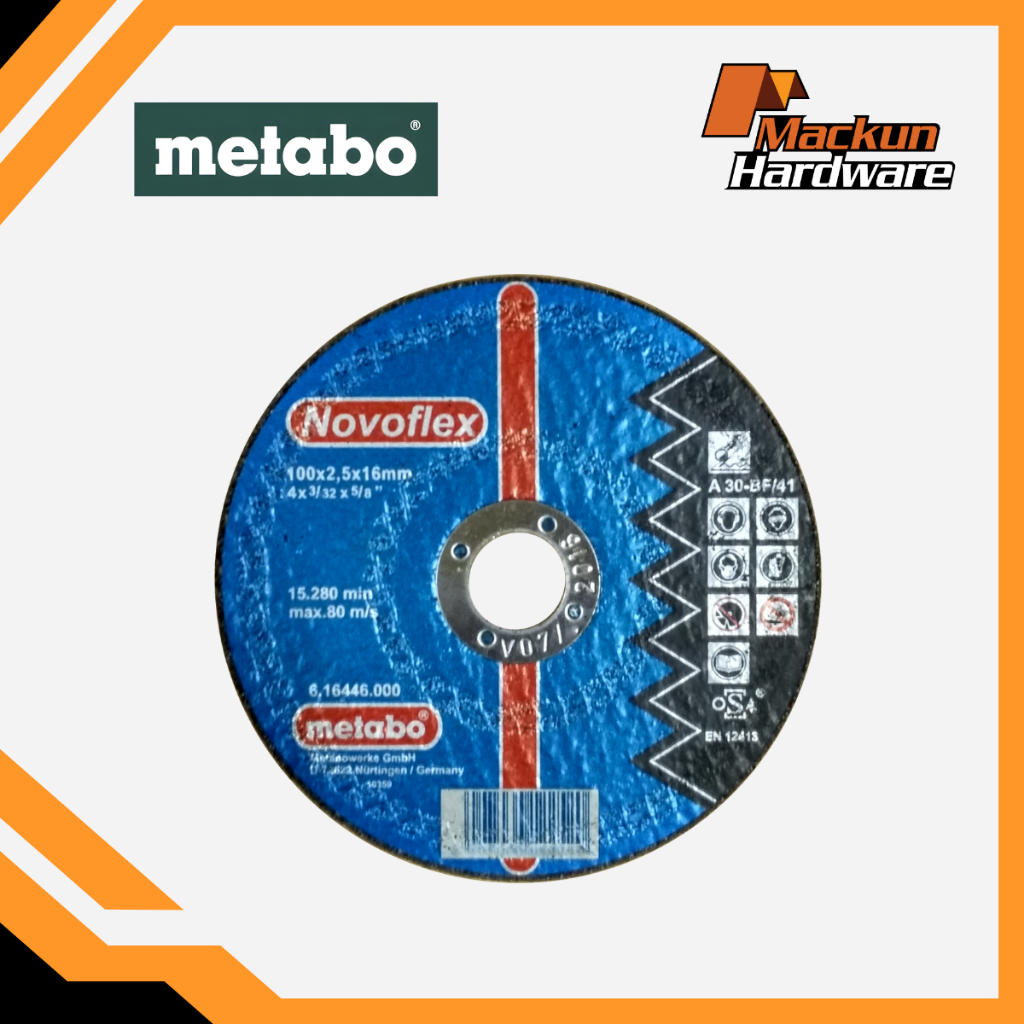Metabo Cut Off Wheel 4" 100% Genuine For Metal Use (PER PIECE) | Shopee ...