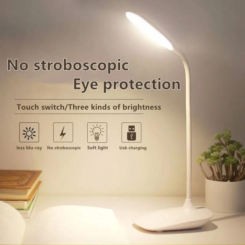Desk Lamp LED Standing Desk Lamp Rechargeable Student Reading Eye ...