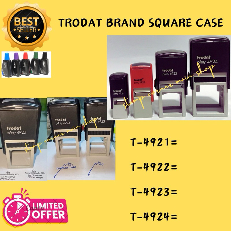 Square Type Trodat Printy Self Inking Stamp ( Signature, Logo, etc ...