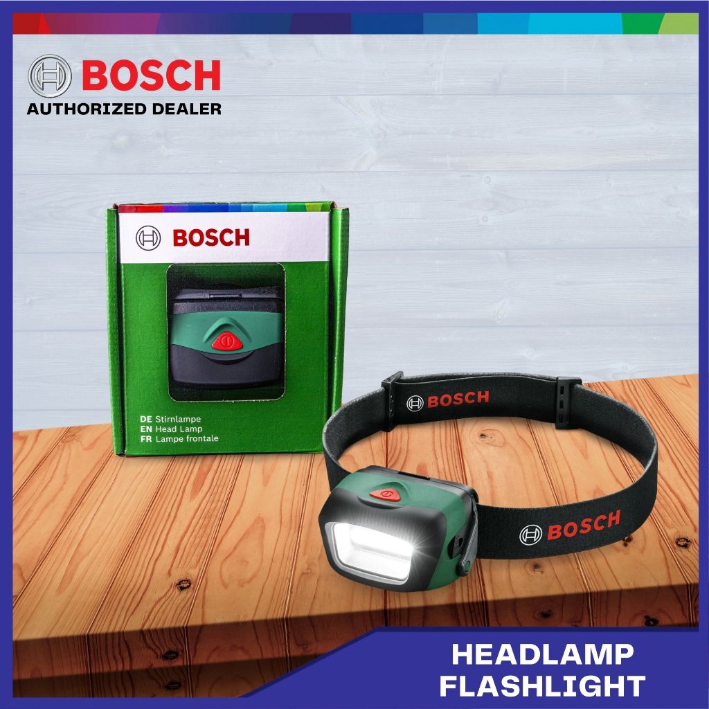 Bosch Headlamp Flashlight 190lm, IPX4 Splash-proof LED Light, AAA ...