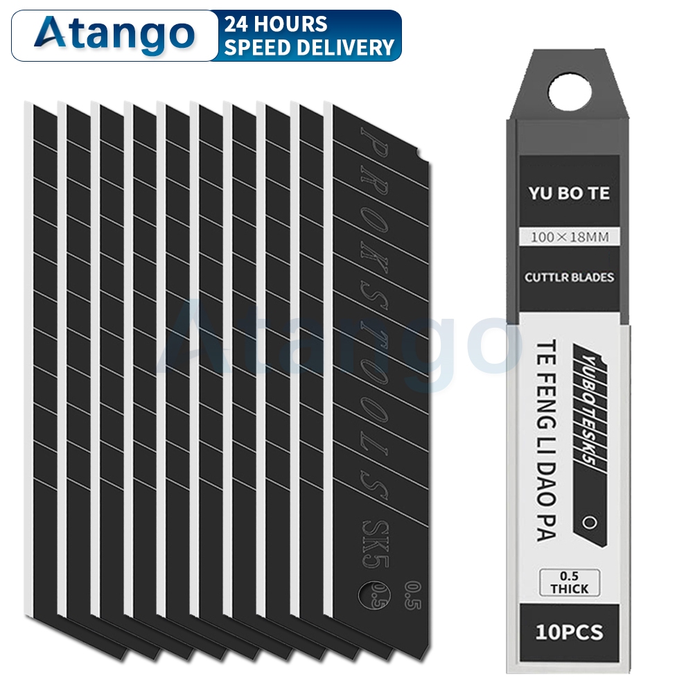 18mm Black Carbon Steel Knife Heavy Duty Sk5 Cutter Blade Sold Every ...