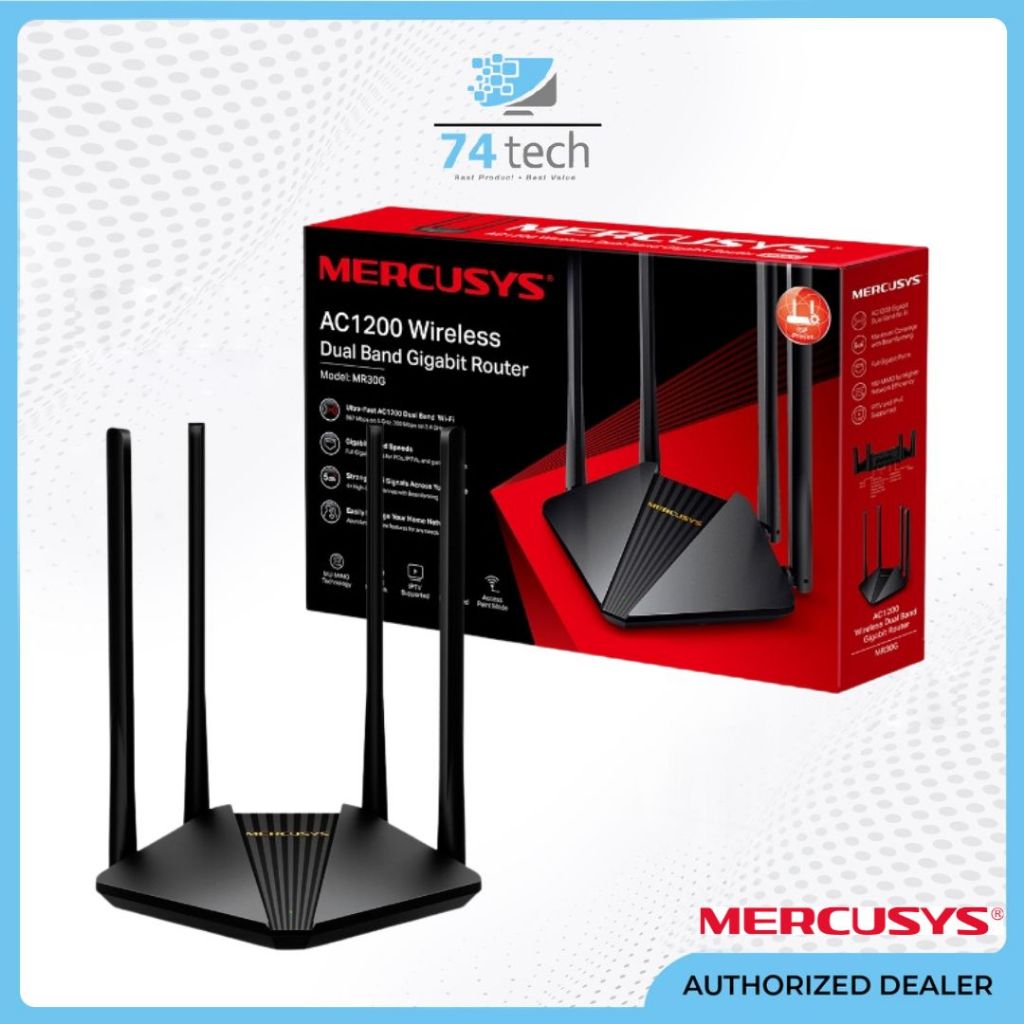 Mercusys MR30G AC1200 Wireless Dual Band Gigabit Router | Shopee ...