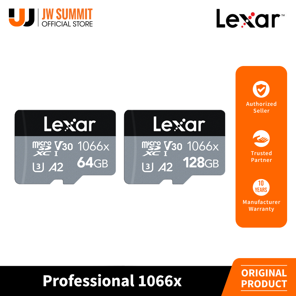 Lexar Professional 1066x 64GB/128GB Silver MicroSDXC UHS-I Micro SD ...