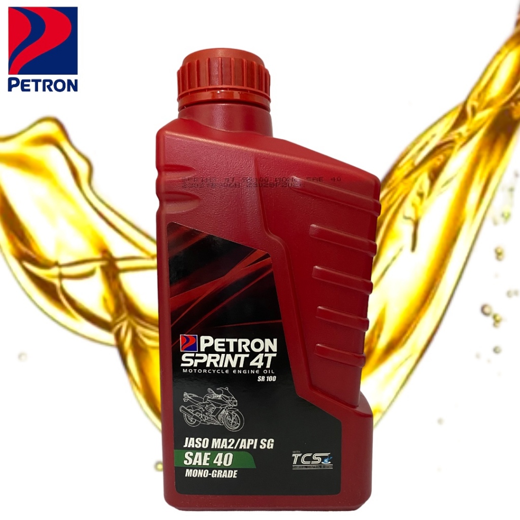 PETRON Sprint 4T SR100 Monograde Motorcycle Engine Oil SAE 40 (1 Liter) for TRICYCLE/ HONDA TMX ...